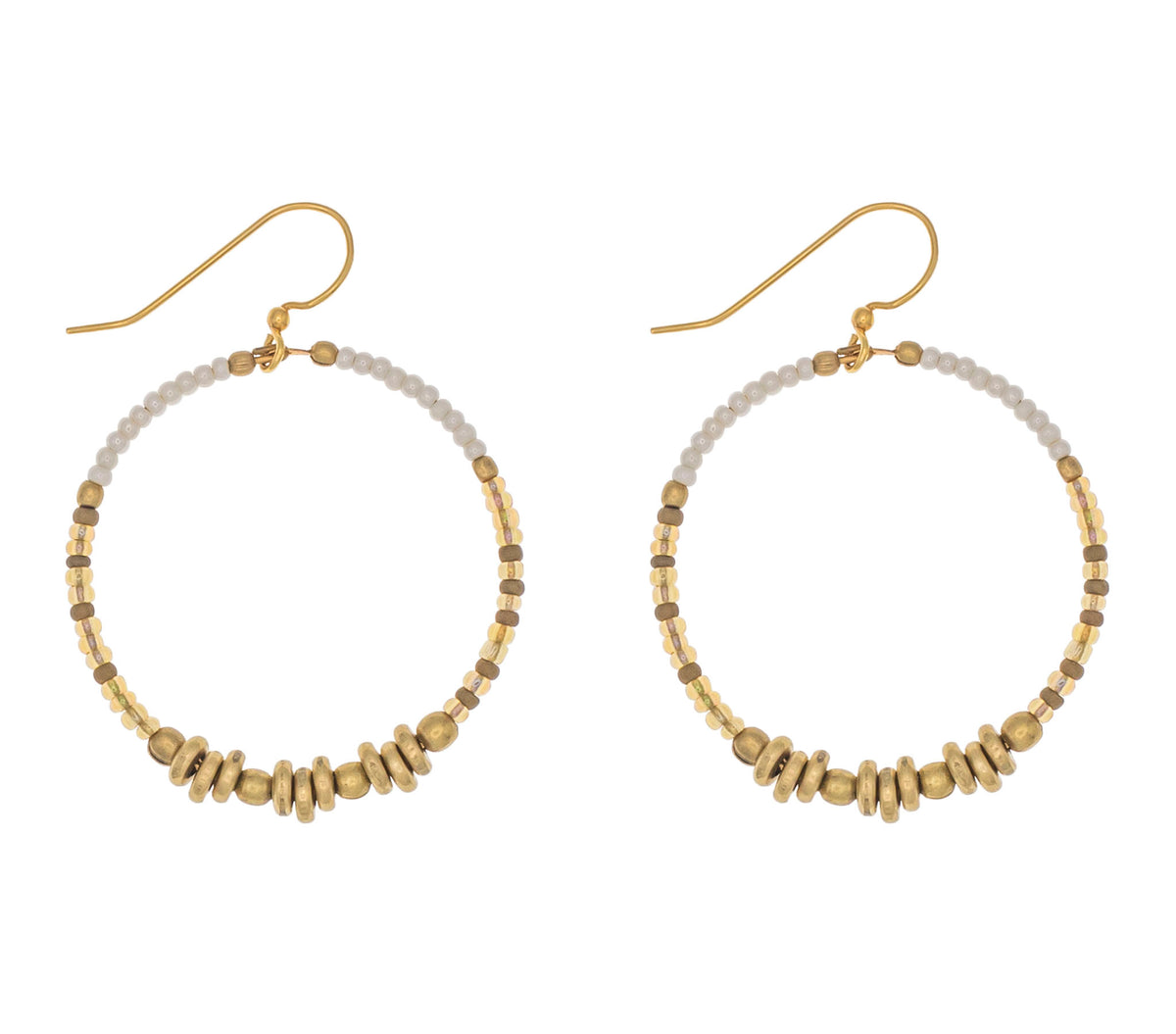 Colorblocked Brass Hoops Jaguar – Aid Through Trade - retail
